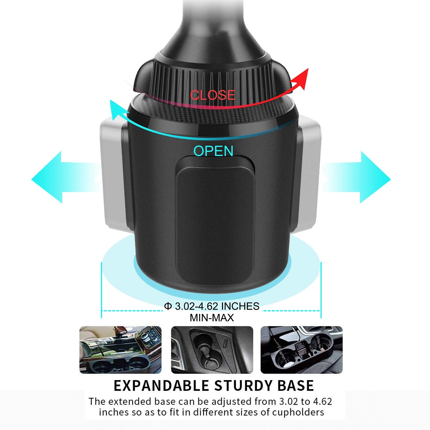 APPS2Car Tablet Holder for Car, Car Tablet Mount with Adjustable Clamp (Up to 8.3"), 10.57" Height Adjustable iPad Holder for 4.3"-11" Cell Phones & Tablets, Perfect Travel Companion