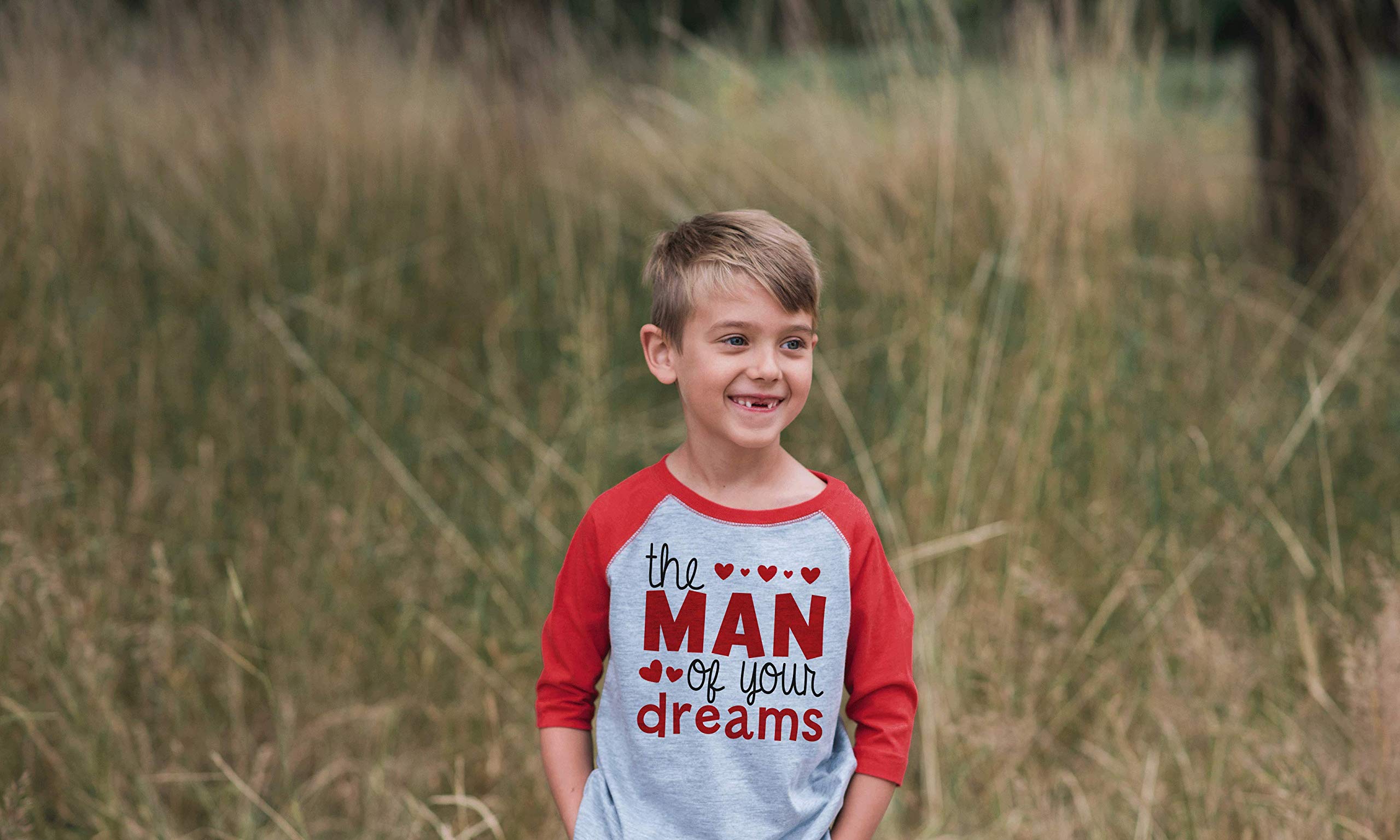 7 ate 9 Apparel Boy's Valentine's Day Toddler Vintage Baseball Shirt T-Shirt 2T Red and Grey