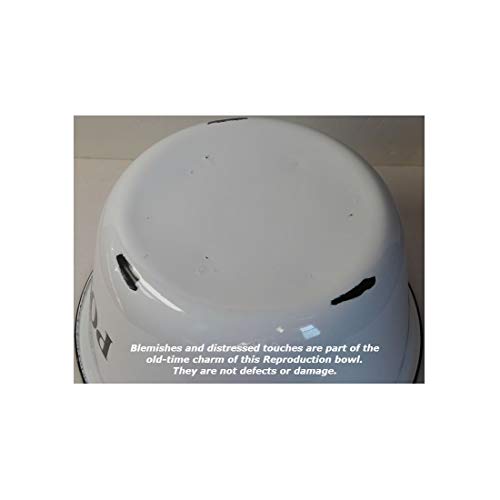 Large Popcorn Bowl - Round White Dish with Black Touches and Rim for Snack - Popcorn Bucket, Dishwasher Safe