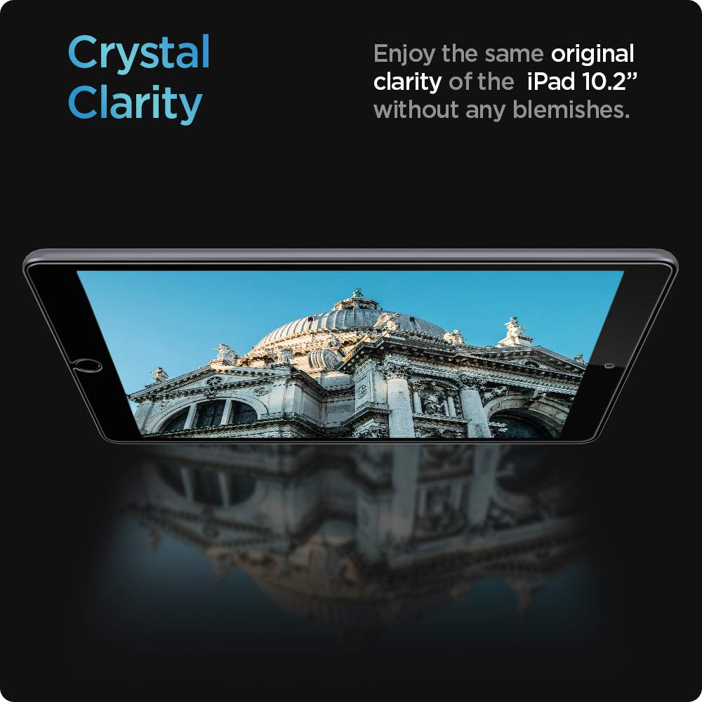 Spigen Tempered Glass Screen Protector [GlasTR Slim] Designed for iPad 10.2 inch (9th (2021) / 8th (2020) / 7th (2019) Generation) [9H Hardness/Case-Friendly]