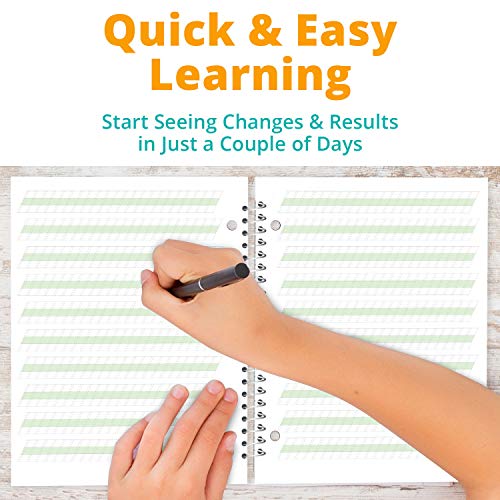 Channie's Visual Cursive Notebook 120Pages Easy to learn Practice Cursive Size 8.5” x 11”