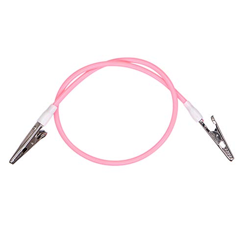 Angzhili 5 Pcs Dental Bib Clips,Silicone Napkin Clip Bib Holders with Colorful Silicone Lanyard and Stainless Steel Clip(Pink)