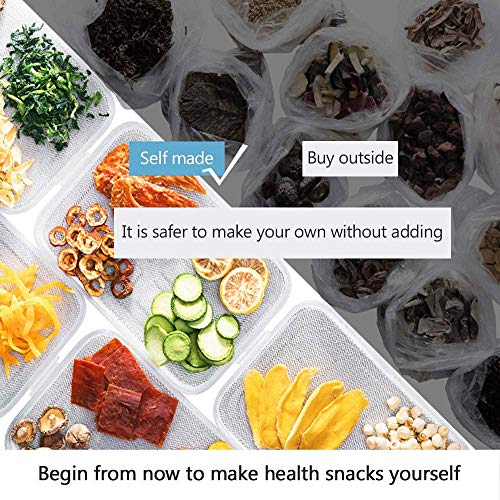 8-Tray Food Dehydrator Machine - BPA-Free Drying System with Nesting Tray for Home Kitchen - Perfect for Preserving Beef Jerky, Wild Food, and Fruit & Vegetables (Button Control)