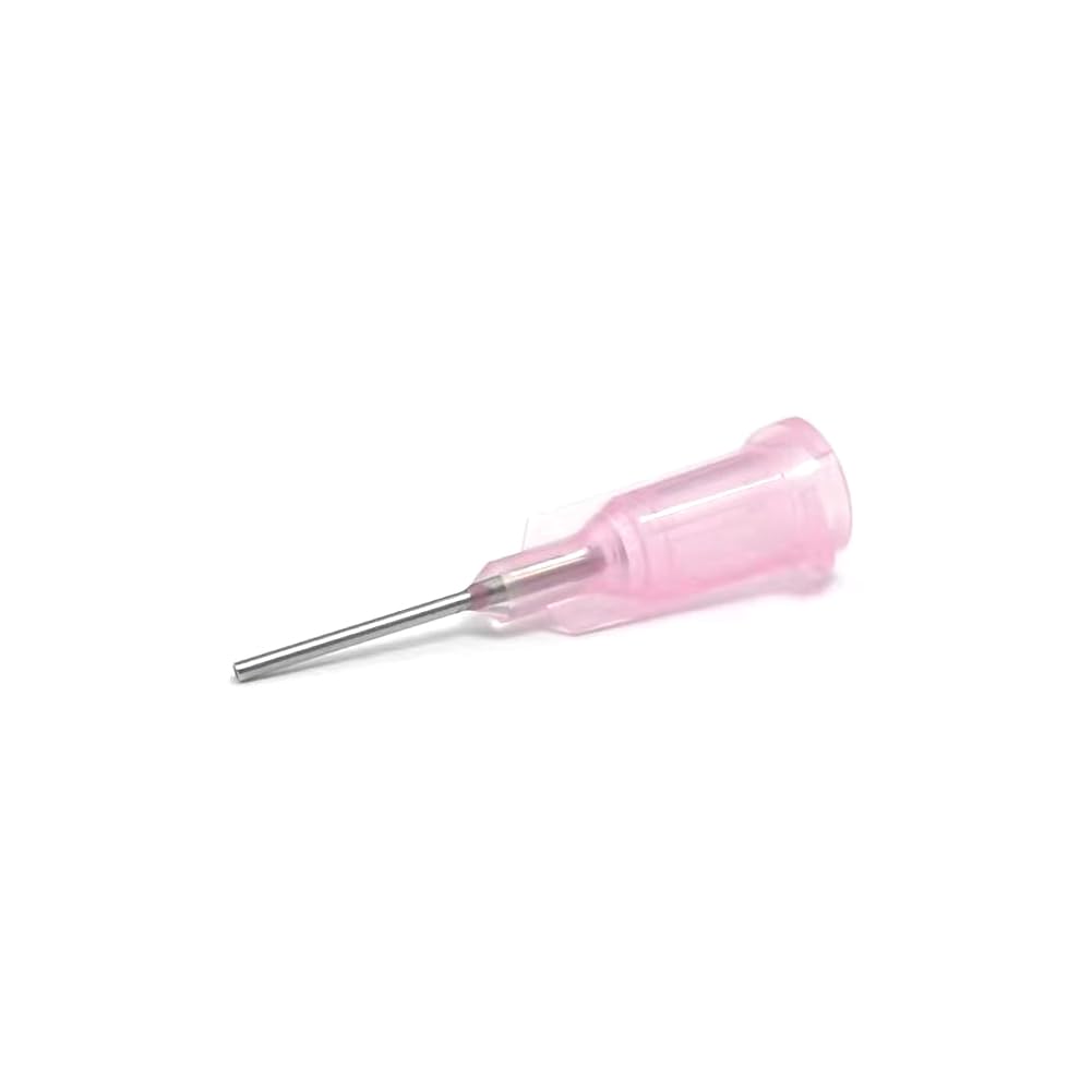 20 Pack - 20 Ga 1/2 Inch Blunt Tip Dispensing Needle with Luer Lock,Pink