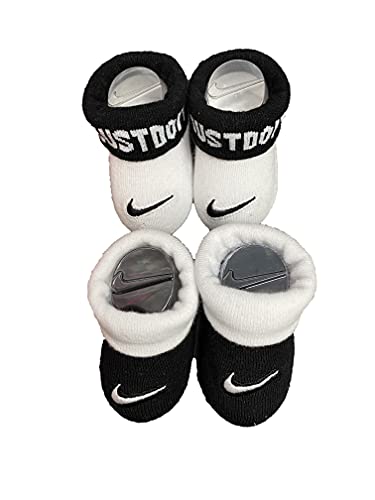 Nike Baby Boys Booties 2 Piece Set (Black(NN0385-023)/White, 0-6 Months)