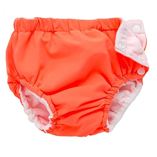 Ijnuhb Washable Baby Swim Diaper Reusable Swimming Diapers for Toddler Swimwear Pants 0-3 Years Boys Shower Gifts (Orange,12-18 Months)