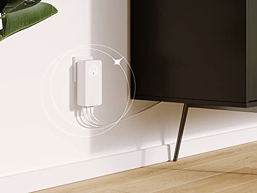 devolo Magic 2 LAN triple Powerline Starter Kit | 2000 Mbps | G.hn Wave 2 | 2 Passthrough Adapters | 4x Gb LAN Ports [3+1] | Plug & Play | 1,600 ft. Coverage | Best for multimedia use