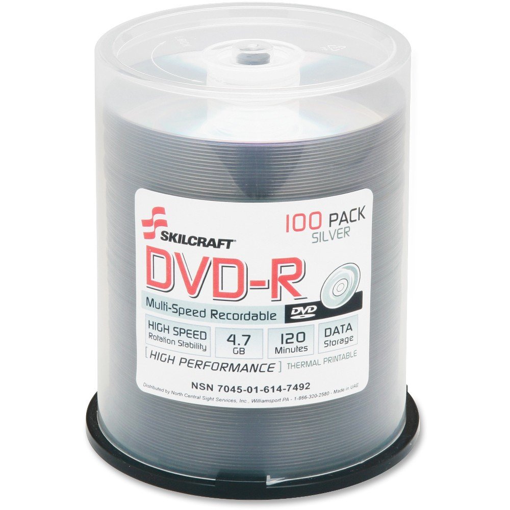 4.7GB Spindle DVD-R (Pack of 100)