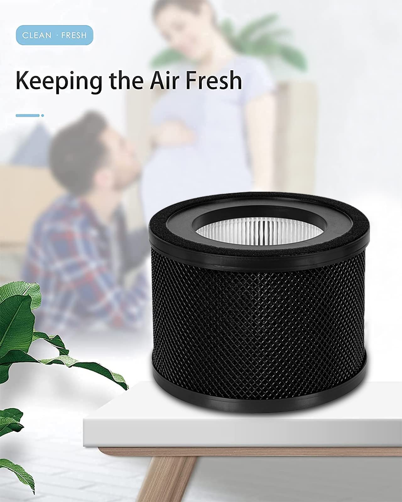 2-Pack TT-AP001 Filter Replacement for TT-AP001, VAVA VA-EE014 Air Purifiers, H13 True HEPA Filter, Replace TT-AP001SPF