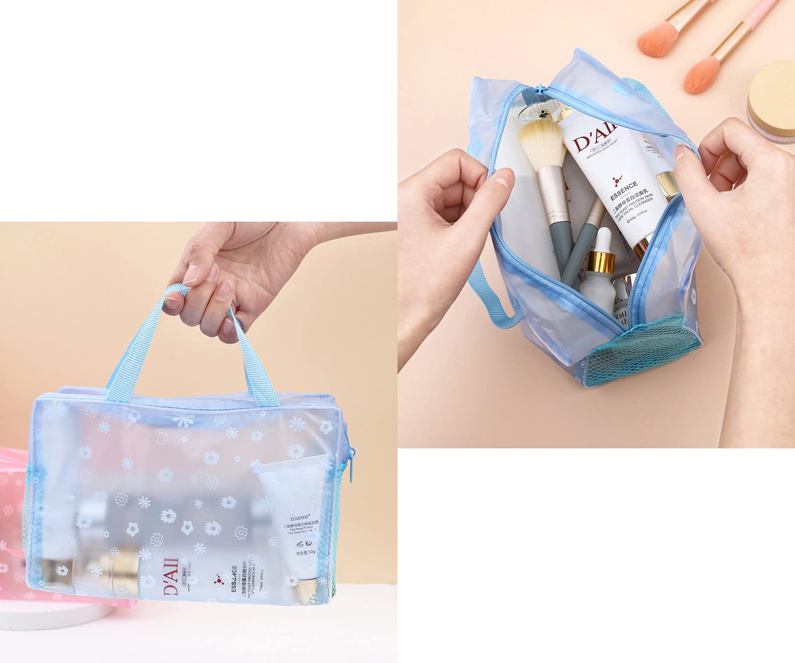 Dafina Specialties 5 Pack Cosmetic Makeup Bag