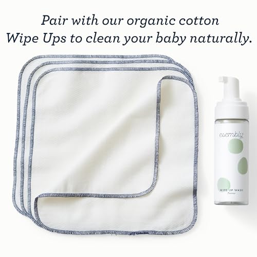 Esembly Wipe Up Wash Kit, Organic No-Rinse Foaming Wipes Solution, Use with Cloth Wipes on Baby’s Diaper Area, or as a Body Wash, Includes Concentrate Refill Only, 4oz Bottle