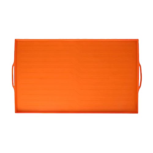 AZURAOKEY 17in/22in/28in/36in Griddle Silicone Protective Mat Cover, BBQ Griddle Heavy-Duty Food Grade Silicone Grill Mat Easy to Clean Barbecue Cover Cooking Accessory