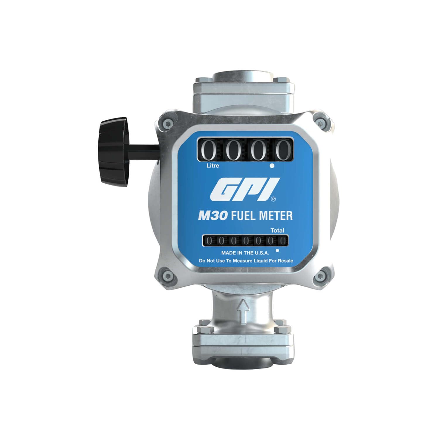 GPI - M30 Modular Mechanical Fuel Meter in litres, 19 to 114 litres/min, 1" NPT Inlet/Outlet (165100-02)