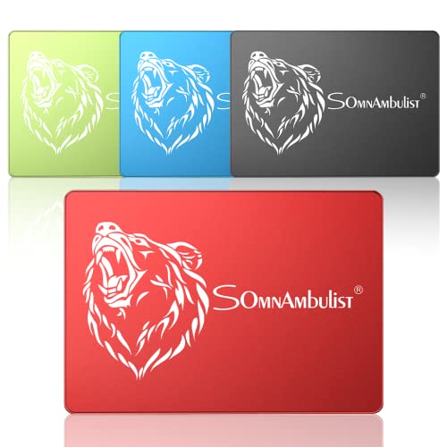 Somnambulist 2.5 Inch SATA 3 120GB 240GB 60GB SATA3 SSD Internal Hard Drive for Laptop (Red Bear-60GB)