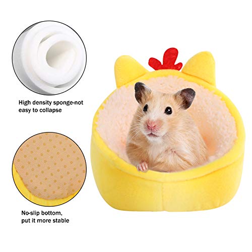 SAWMONG Hamster Mini Bed, Warm Small Pets Animals House Bedding, Lightweight Cotton Sofa for Dwarf Hamster