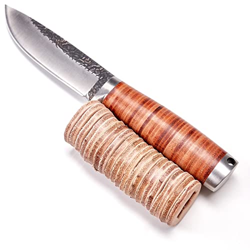 6" Inches Cowhide Leather Handle Washers for Knives and Other Tools - Oval - 1.56 x 1.25 x 0.2 Inches - High Griping - Durable Surfaces