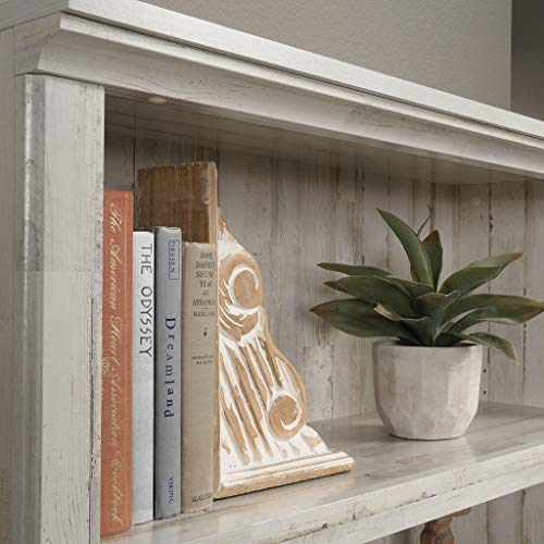 Sauder 5 Shelf Bookcase, White Plank Finish
