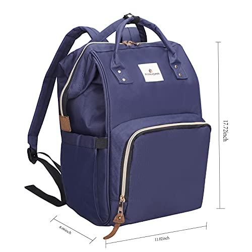 Ramhorn Diaper Bag Backpack Multifunctional Travel Back Pack Maternity Baby Changing Bags Waterproof Large Capacity For Baby Care Dark blue