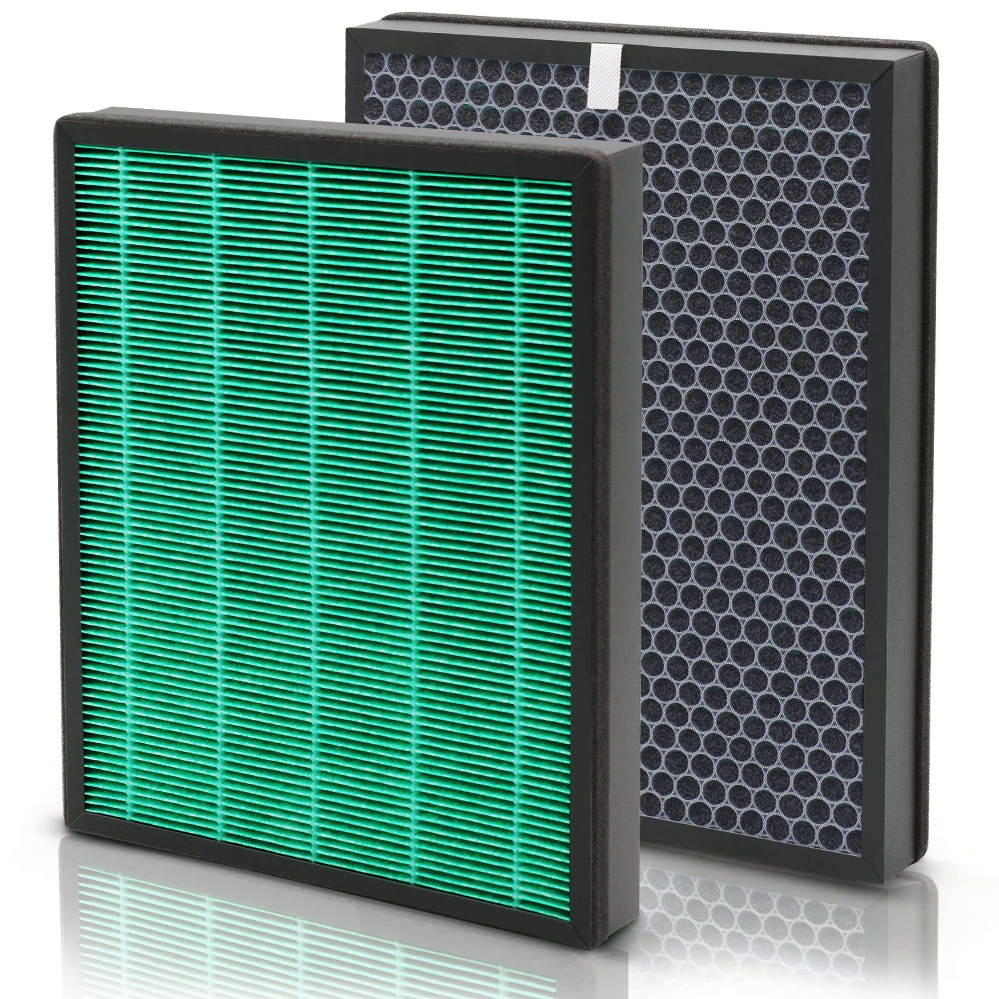 400 400S Replacement Filter Compatible with Coway Airmega Max 2 400/400S Air Pu-rifier Filter Replacement (Compare to Part# AP-2015F/AP-2015E) w/Premium H13 True HEPA & Activated Carbon, 2-Pack