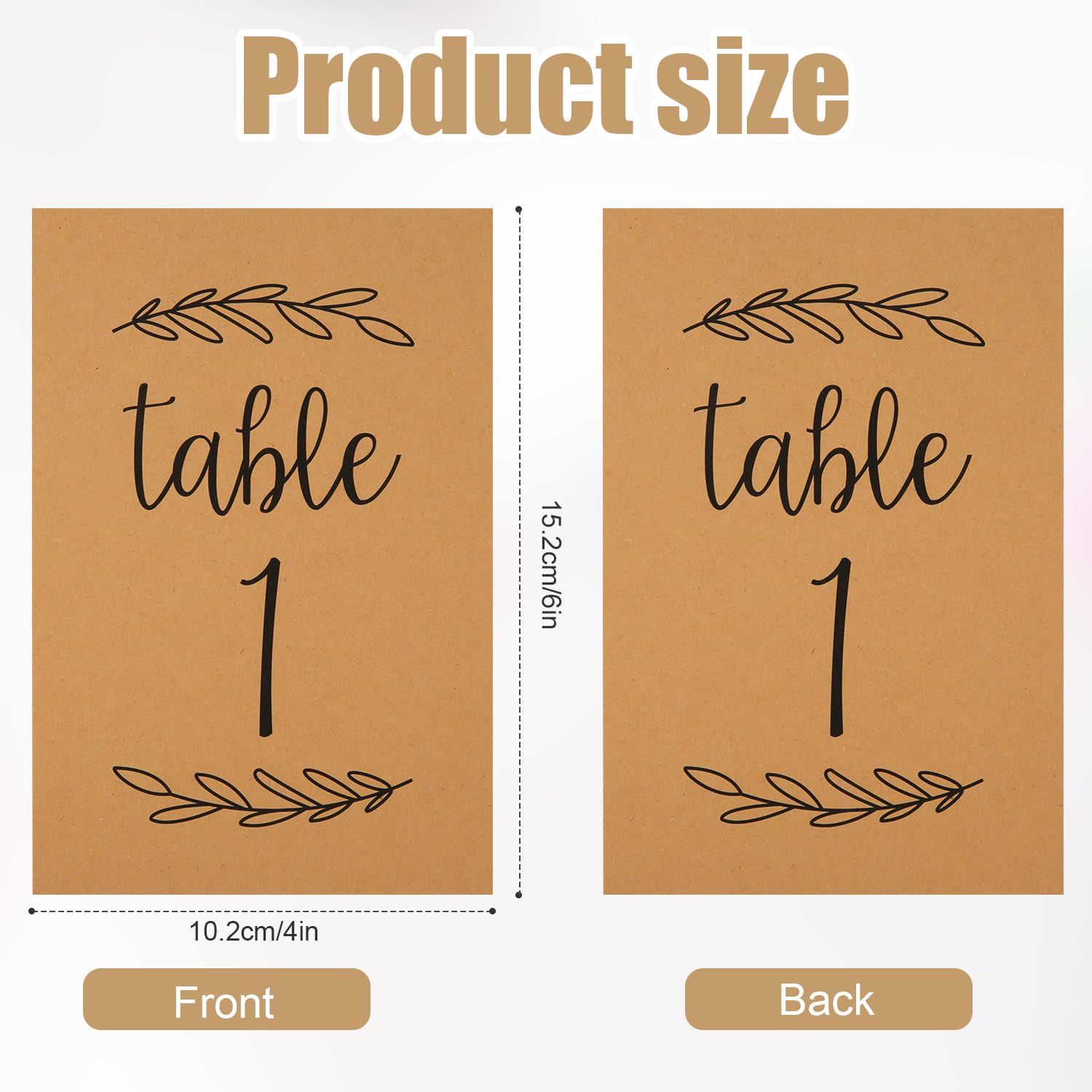 25pcs Wedding Table Numbers 1-25, 4x6 Inch Cardstock Table Numbers Double-Sided Table Signs for Wedding Reception Table Place Cards for Party Bridal Shower Anniversary Celebrations