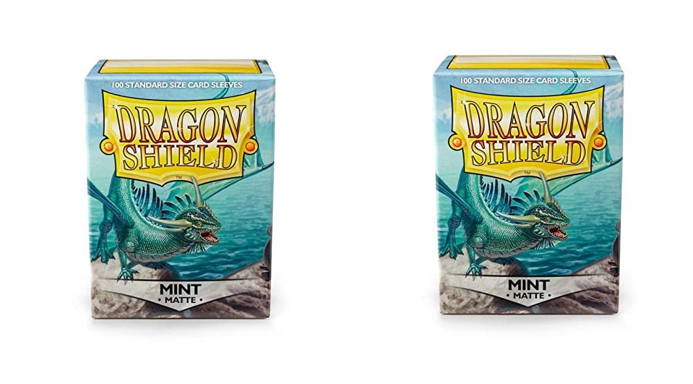 2 Packs Dragon Shield Matte Mint Standard Size 100 ct Card Sleeves Value Bundle! …