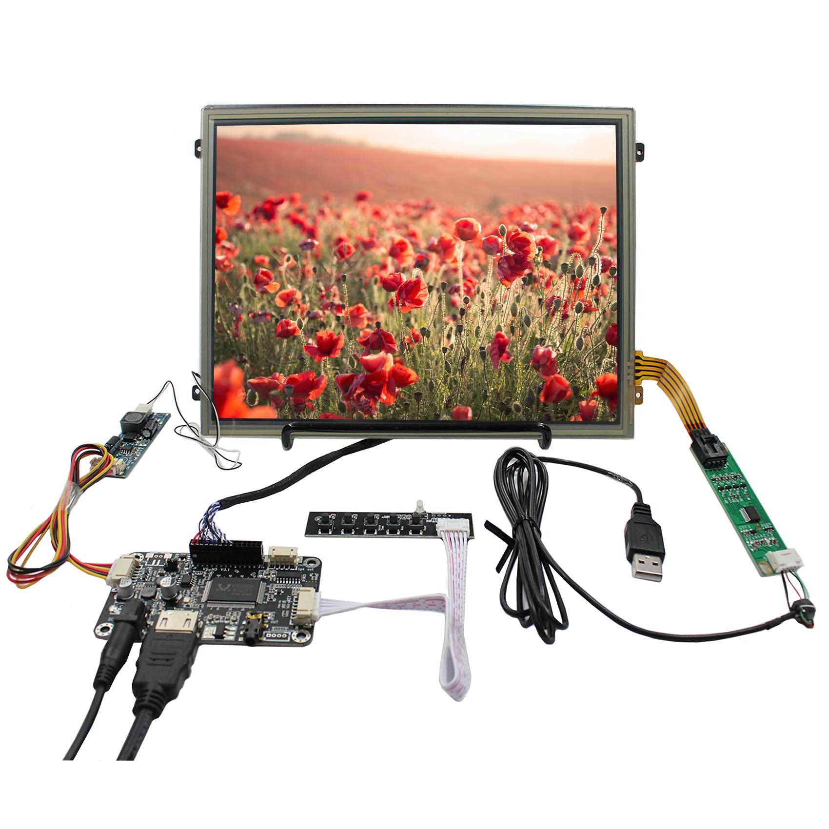 VSDISPLAY 10.4" 10.4 Inch 1024x768 IPS LCD Screen VS104T-003A with Touch Panel VS104TP-A1 & HD-MI Audio LCD Controller Board