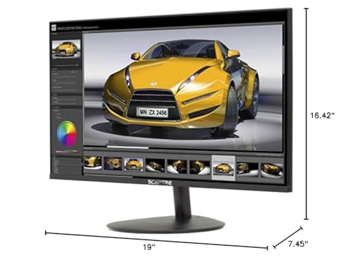 Sceptre 22" Frameless Ultra Thin 1080P LED Monitor Up to 75Hz HDMI VGA Speakers, Freesync Compatible Machine Black 2020 (E225W-1920RS)