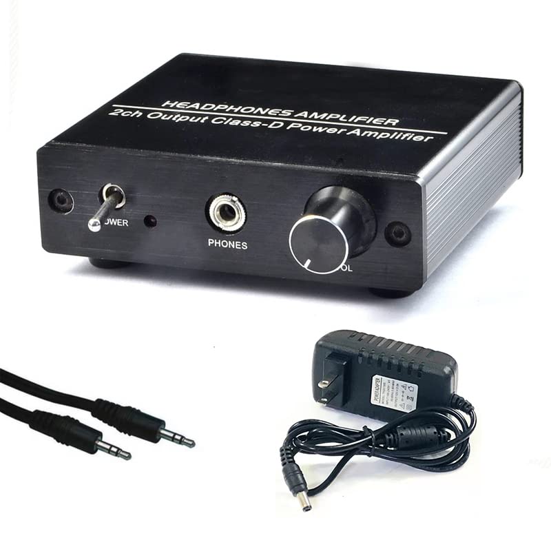1PC Digital Hi-Fi Stereo Audio Mini Headphone Amplifier 2ch Output Class-D power amplifier with adapter cable