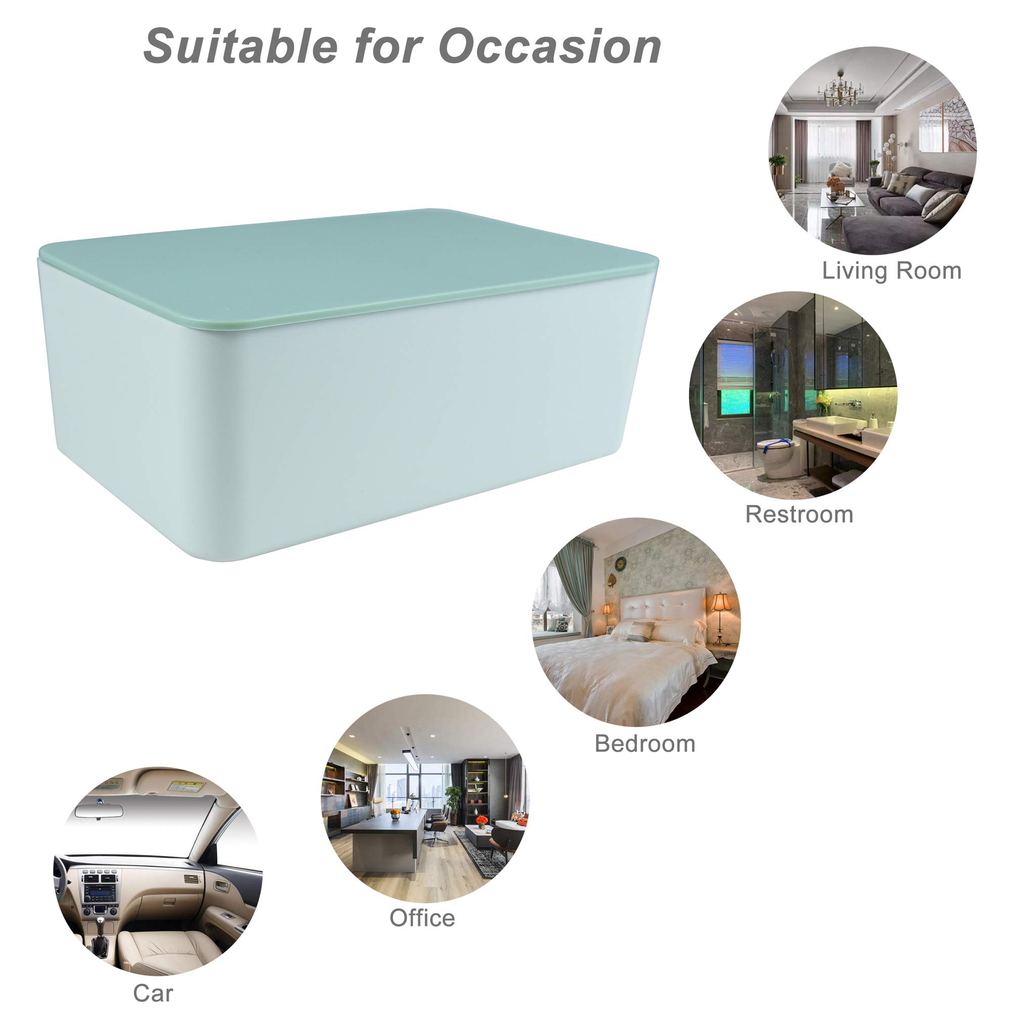 Diaper Wipes Dispenser, Tissue Storage Box Case, Wet Wipe Dispenser Holder with Lid for Home, Office, Cars (Green)