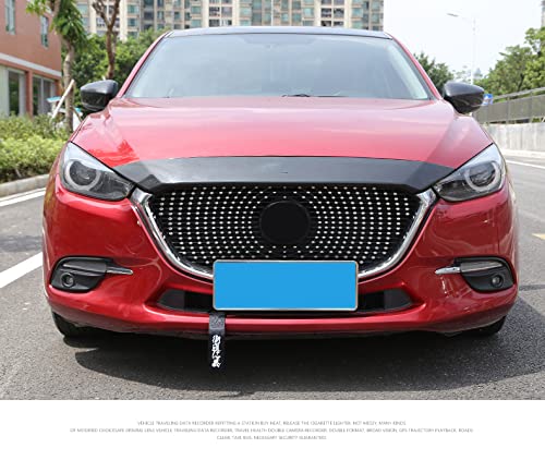 2 Pieces Car Racing JDM Tow Strap High-Strength Nylon Towing Rope Universal Auto Blue Trailer Hook Bumper Decorative with Chinese Slogan (Blue)