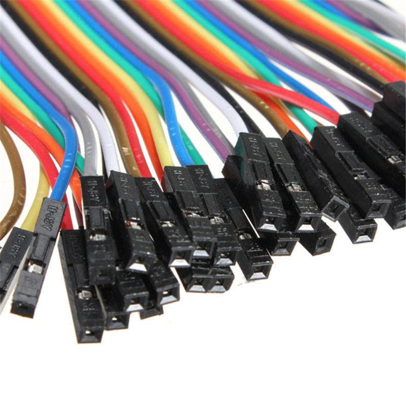 1PC Electrical Durable Cables 40pcs 20cm 2.54mm 1p-1p Pin Female to Female Color Breadboard Cable Jump Wire Jumper for Arduino