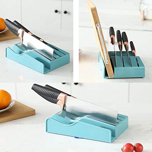CUJUX 4 Slot Knife Rack Kitchen Drainer Chopping Cutting Board Holder Storage Organize K1MF(Without knife) (Color : A)