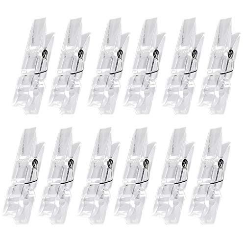 20/50/100pcs Transparent Clips,Spring Hanging Clips Clothes Plastic Clamp Line Clips Clothespins for Photos Cloth Paper(3.4cm 20pcs)