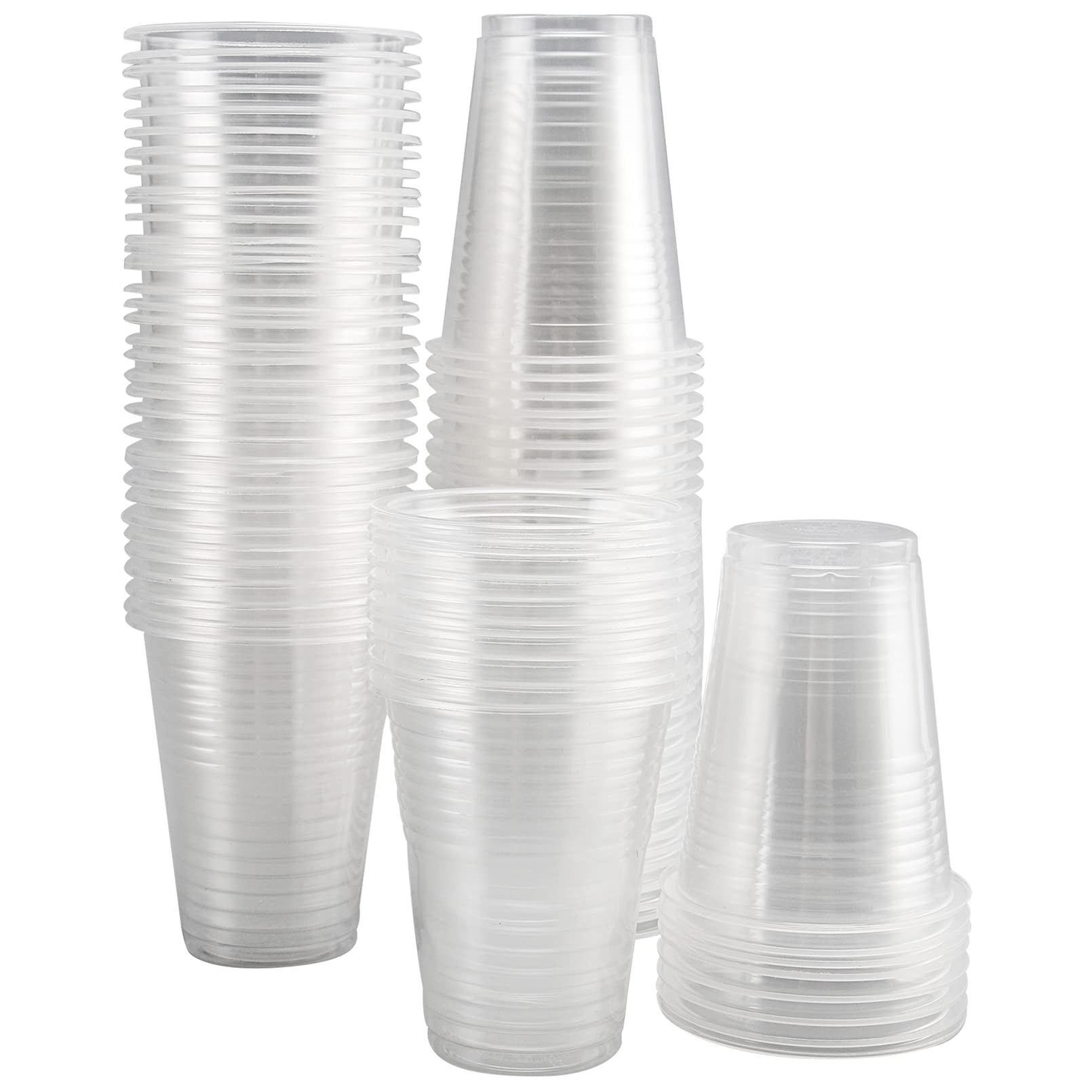 100 Pack 9 Oz Plastic Cups, Plastic Cups, 9 Oz Disposable Plastic Cups Clear Plastic Cups 9 Oz Clear Cups, Disposable Clear Plastic Cups 9 Oz Water Cups , Water Clear Plastic Cups Clear Plastic Cups