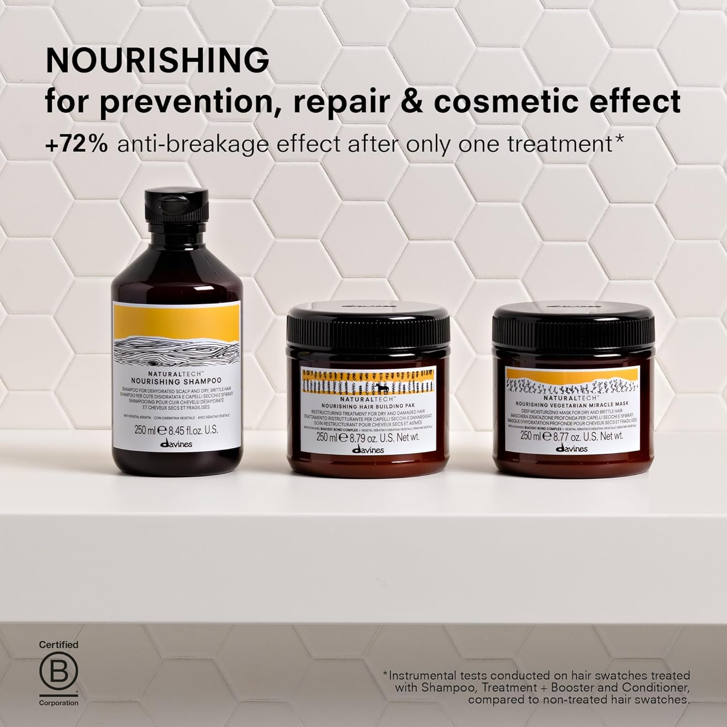 Davines Naturaltech NOURISHING Vegetarian Miracle Conditioner, Moisturize And Hydrate Brittle And Unstructured Hair, Add Softeness While Brightening, 8.84 oz.