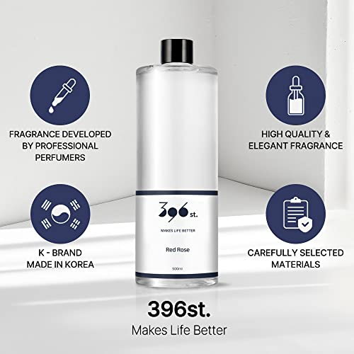 396 st. Reed Diffuser Oil Refill, Vanilla Lavender(Also Known as Garden Lavender), 16.9oz(500ml), 10 Fiber Reed Sticks/Home Fragrance, Scented Oil Refills, Oils for Reed Diffuser, Home Décor
