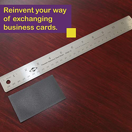 ATack Self-adhesive Business Card Magnets with Adhesive Backing, Pack of 100, Weatherproof Peel and Stick Magnetic Business Cards