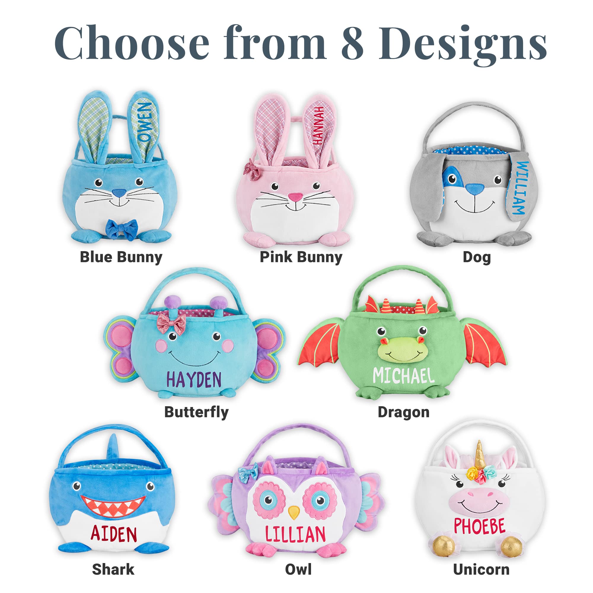 Let's Make Memories Personalized Furry Critter Kids' Easter Basket - Pink Bunny