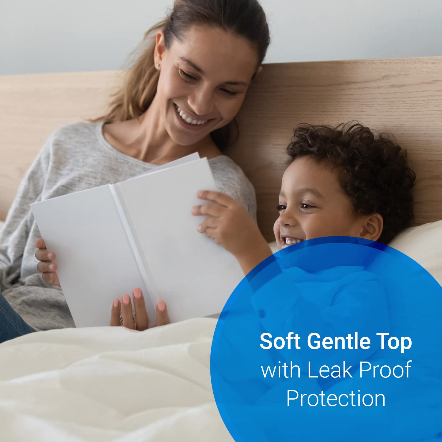 Kids Waterproof Bed Pad - Washable Underpad with Tuck in Sides - Soft Quilted Reusable Bed Wetting Protection for Potty Training Children (Toddler and Single Bed Size) - by BrightCare