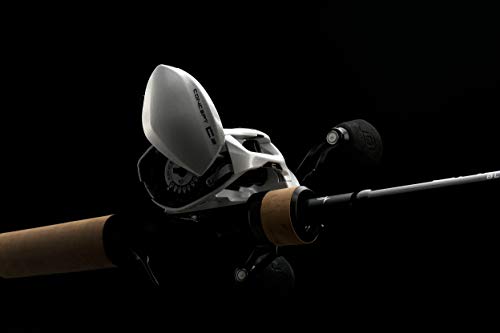 13 FISHING - Concept C2 - Low-Profile Baitcast Fishing Reel - 7.5:1 - Left Hand Retrieve (Fresh+Salt) - C2-7.5-LH, White