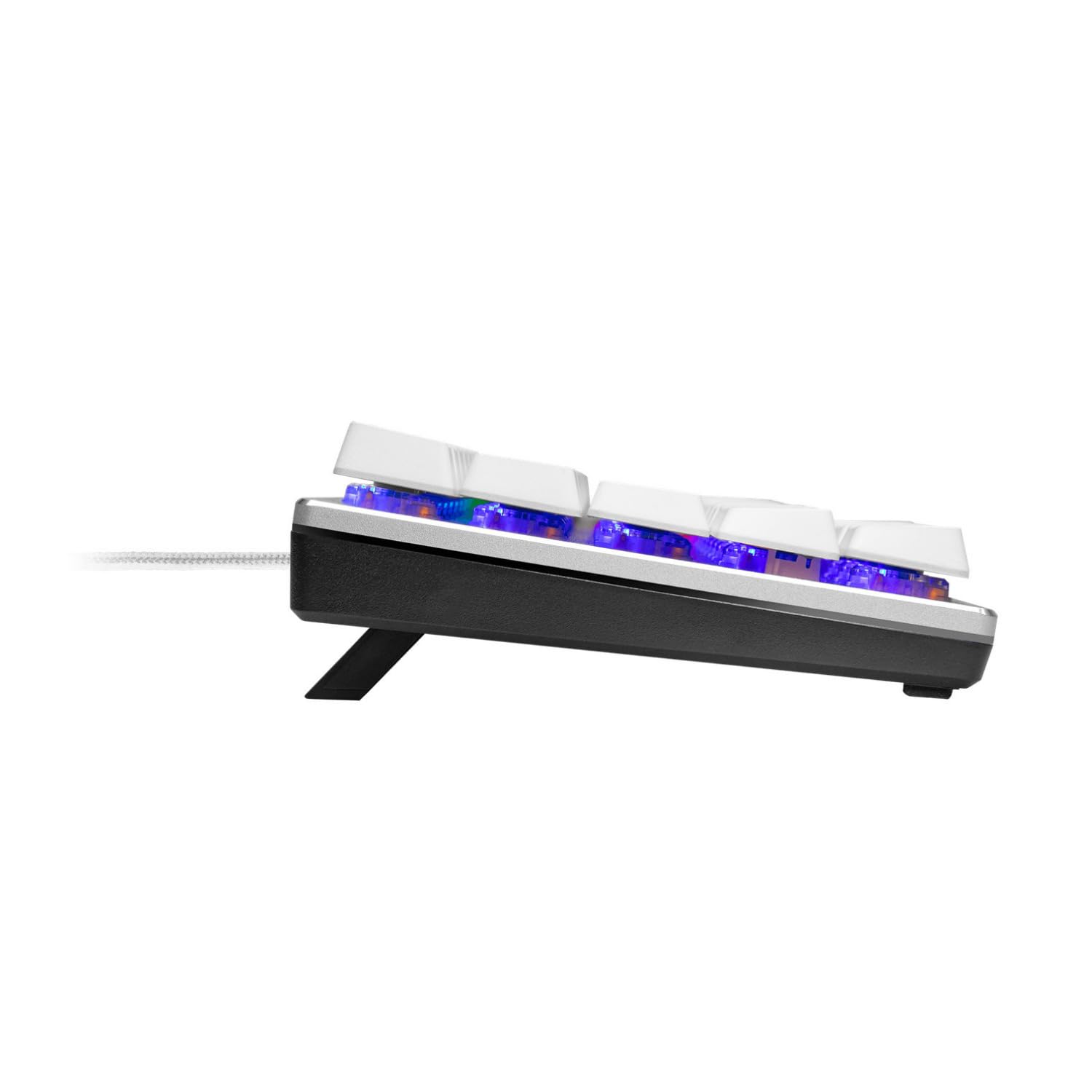 Cooler Master SK620 60% Silver/White Mechanical Low Profile Gaming Keyboard, Click Blue Switches, Customizable RGB, Ergonomic Design, USB-C Connectivity, Mac/Windows, QWERTY (SK-620-SKTL1-US)