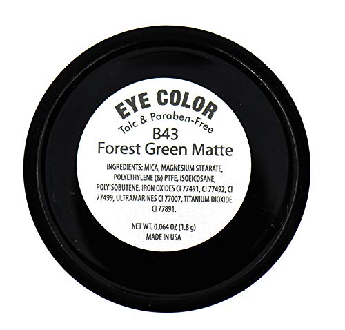 Pure Ziva Khaki Grey Dark Green Sage Thyme Forest Fern Matte Opaque Pressed Powder Single Vegan Eyeshadow; Talc, Paraben & Cruelty Free