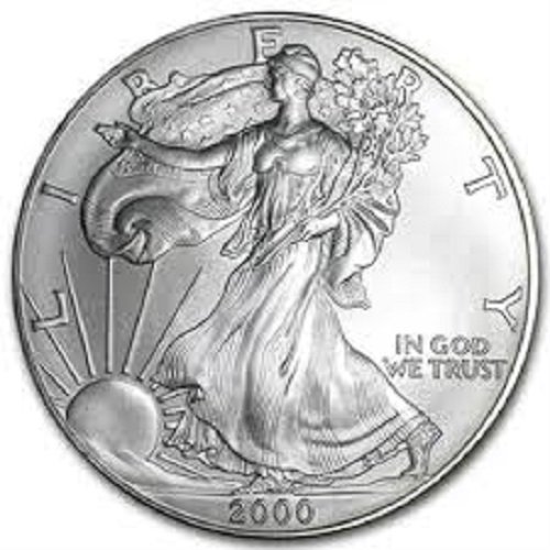 2000-1 Ounce American Silver Eagle Shipping .999 Fine Silver with our Certificate of Authenticity Dollar Uncirculated US Mint