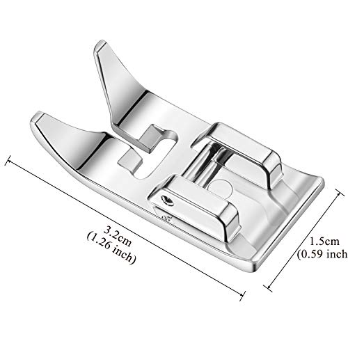 2 Pieces Sewing Machine Presser Foot Straight Stitch Foot Universal General Purpose Zig Zag Foot for Most Sewing Machines Domestic Low Shank Sewing Machines (2 Pieces)