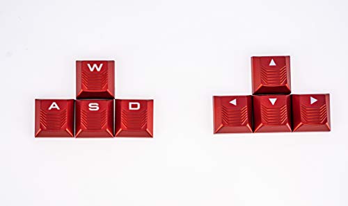 Mechanical Keyboard keycaps WASD keycaps Direction Keys Non-Slip Texture Design keycaps Professional Gaming keycaps (Red)
