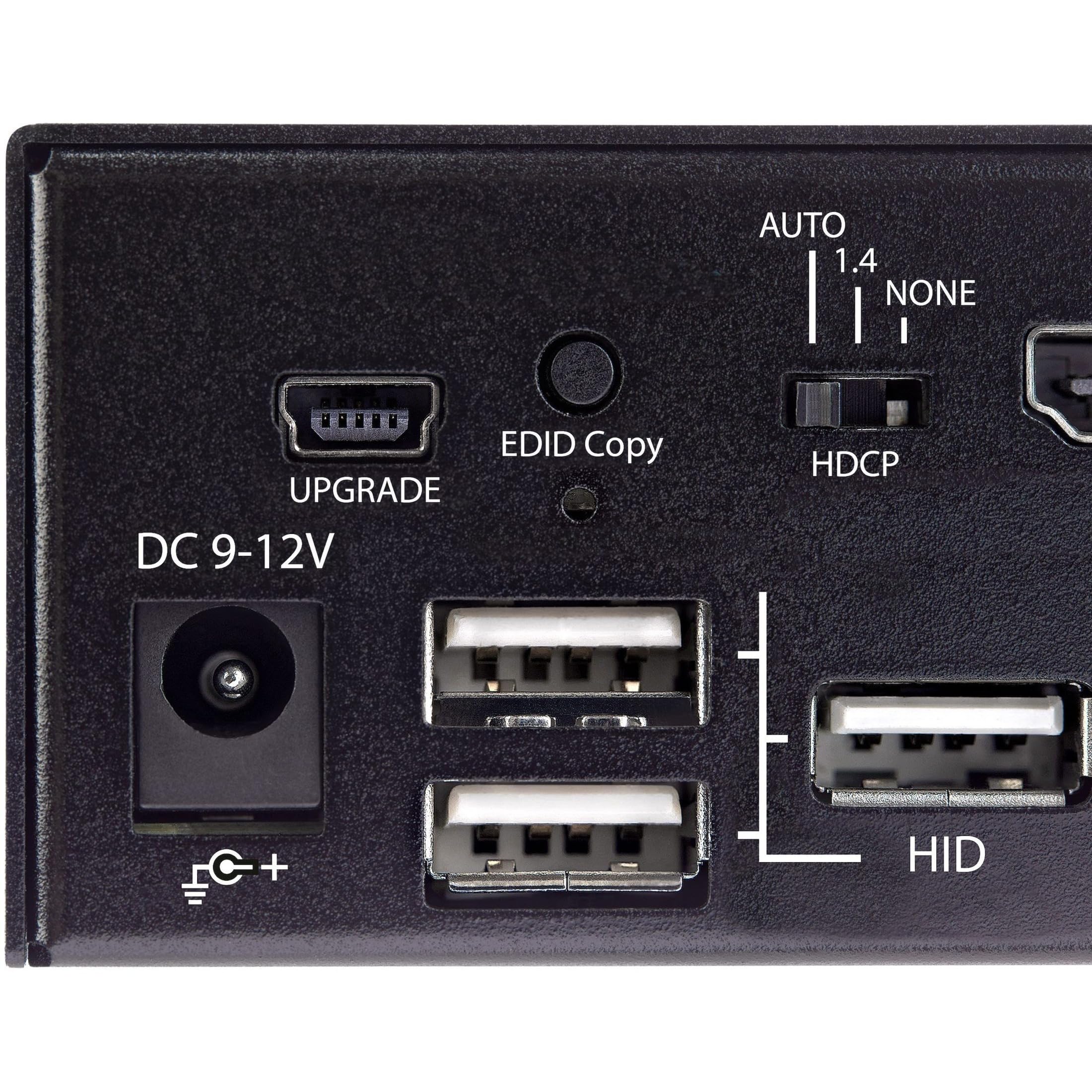 StarTech.com 2 Port HDMI KVM Switch - Single Monitor 4K 60Hz Ultra HD HDR - Desktop HDMI 2.0 KVM Switch with 2 Port USB 3.0 Hub (5Gbps) and 4X USB 2.0 HID, Audio - Hotkey Switching - TAA