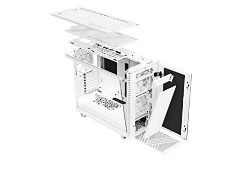 Fractal Design Define 7 White Brushed Aluminum/Steel E-ATX Silent Modular Tempered Glass Window Mid Tower Computer Case