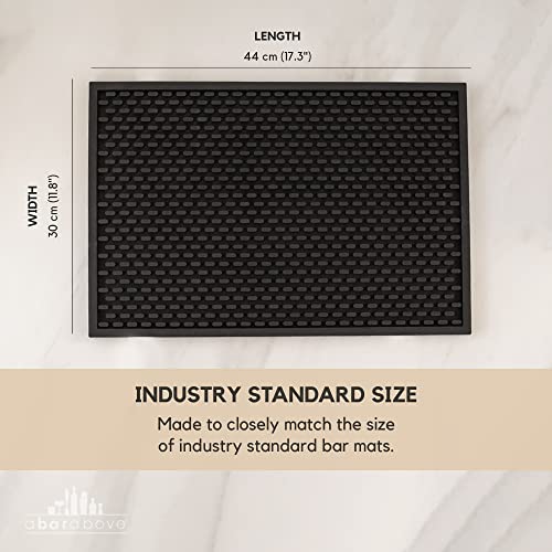 A Bar Above Heavy Duty Bar Mat β Food-Safe Silicone Mat β Bar Mats for Countertop - Commercial Strength Bartender Accessories Dish Drying Mat for Kitchen Counter - Barista Accessories