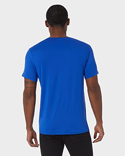 32 Degrees Mens 4 Pack Cool Crewneck T-Shirt | Anti-Odor | Quick Drying | 4-Way Stretch, 2 White/Berry/Blue, X-Large