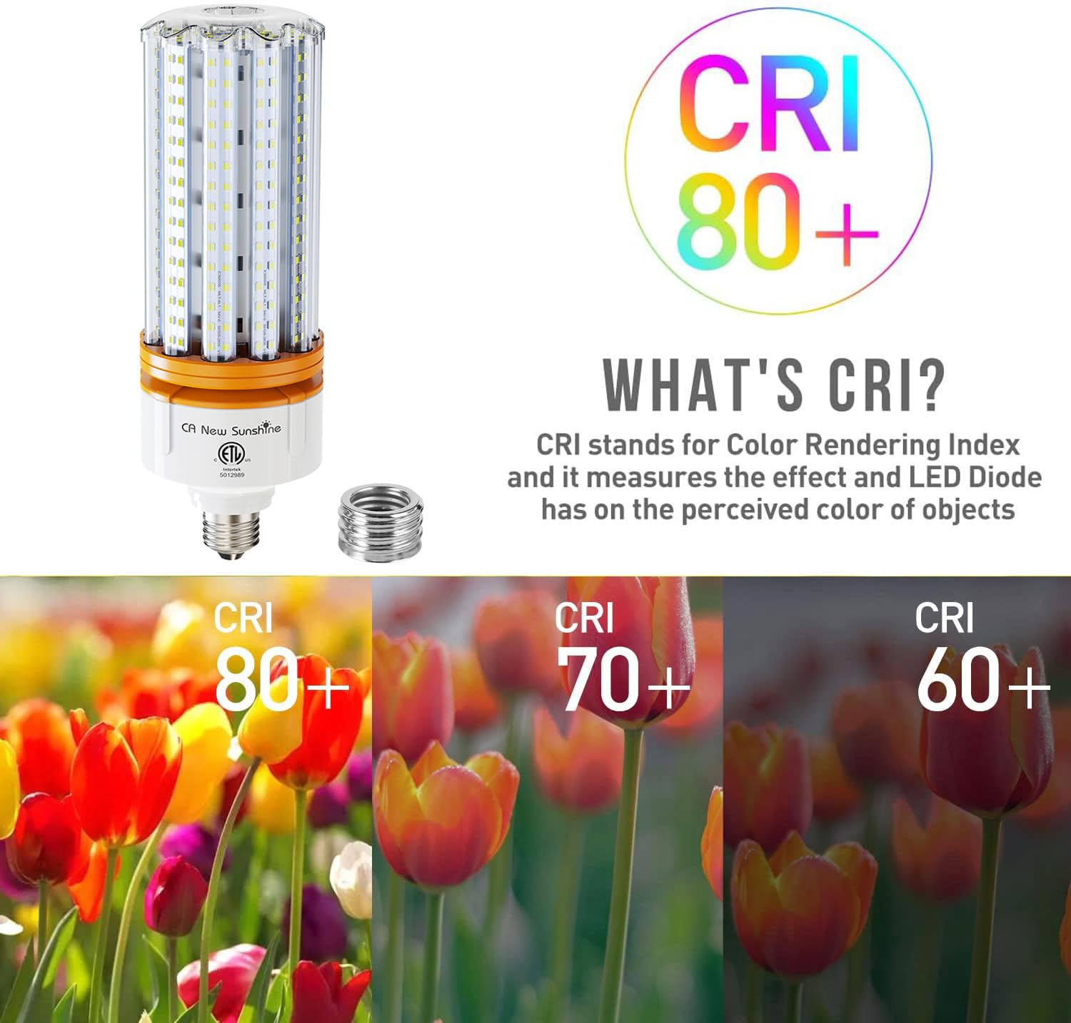 1000W Equivalent Led Corn Light Bulbs,100W Led Corn Bulb 15000 Lumen, 5000k Daylight White lamp, E26/E39 Medium Mogul Base, Large Area Lights for Outdoor Indoor Garage Warehouse High Bay Lighting